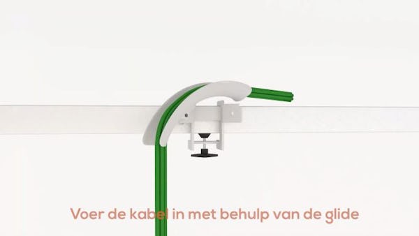 Extra montagestuk Cable-Glide voor eenvoudige invoer kabels